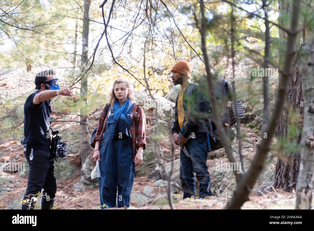 MOTHER/ANDROID, from left: director Mattson Tomlin, Chloe Grace Moretz ...