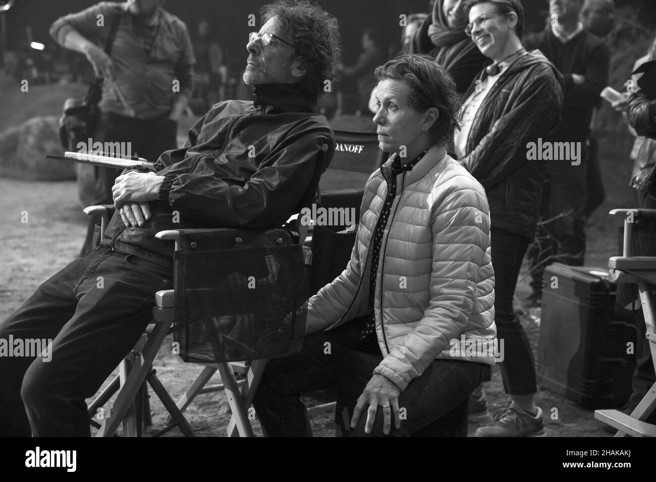THE TRAGEDY OF MACBETH, from left: director Joel Coen, Frances ...