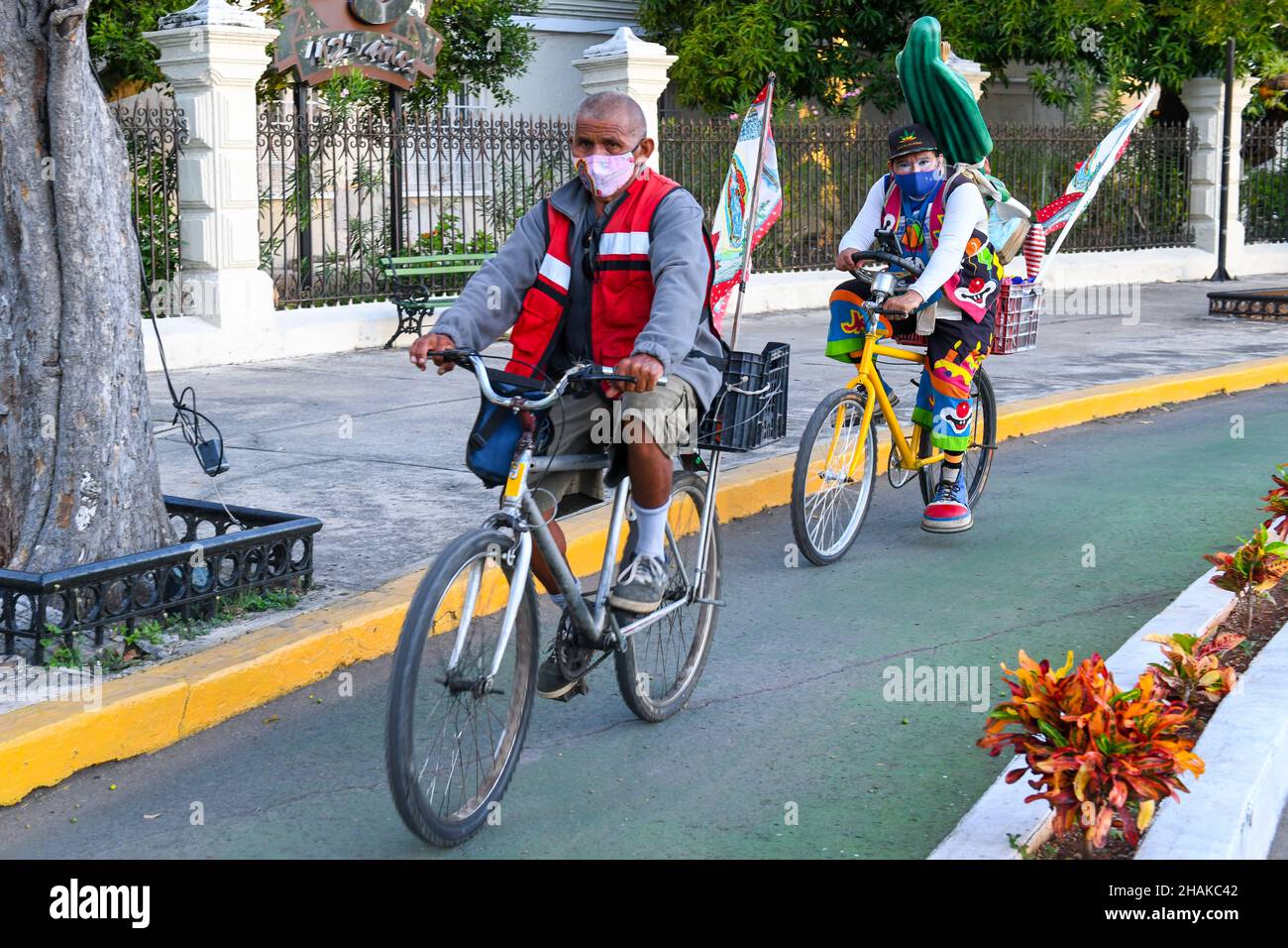 Pilgrims riding bicycles hi-res stock photography and images - Alamy