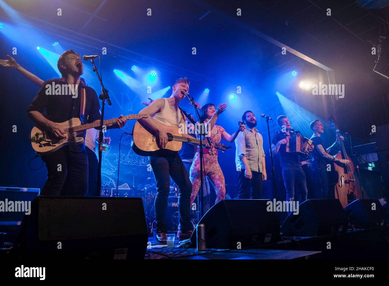 (L-R) Sam Brace, Robbie Sattin, Daniel Heptinstall, Lorna Thomas, Andy ...