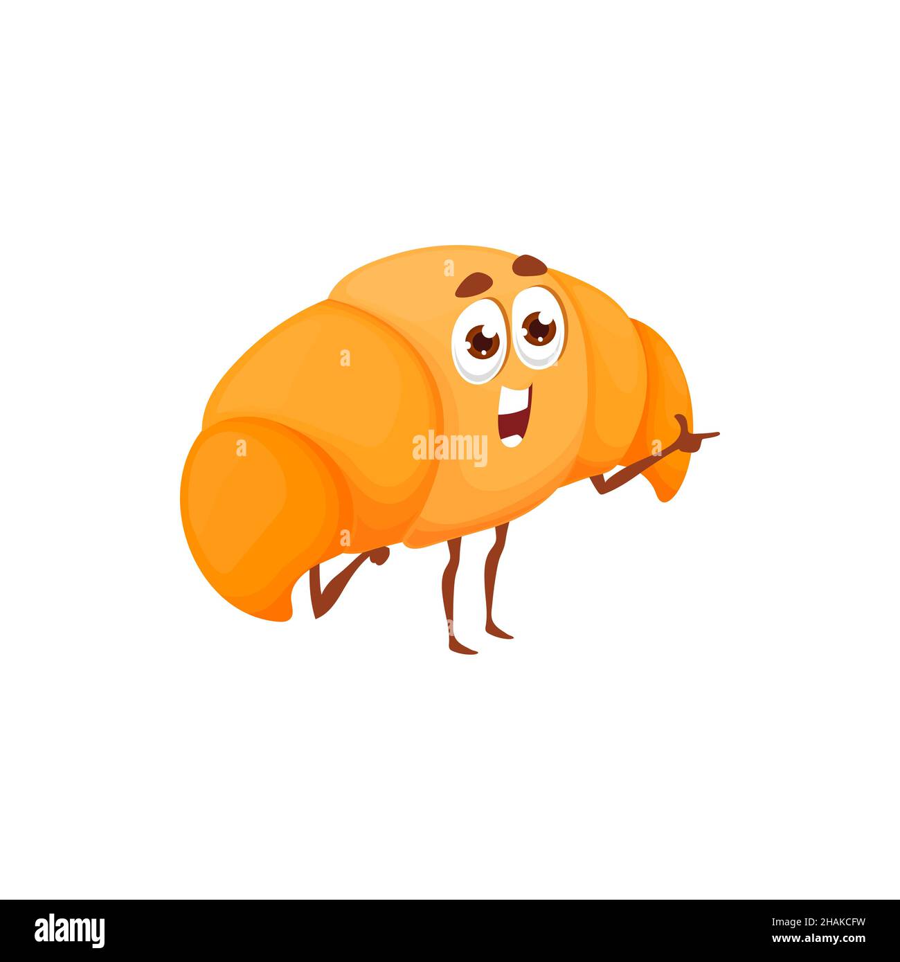 French roll isolated croissant snack cartoon fiction character, food ...