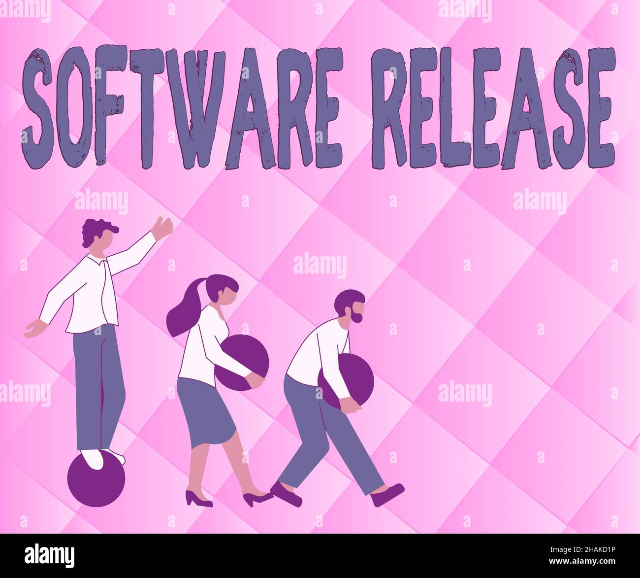 Sign displaying Software Release. Business idea sum of stages of ...