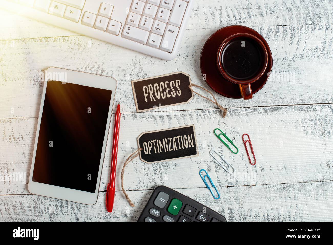 Sign displaying process optimization hi-res stock photography and ...