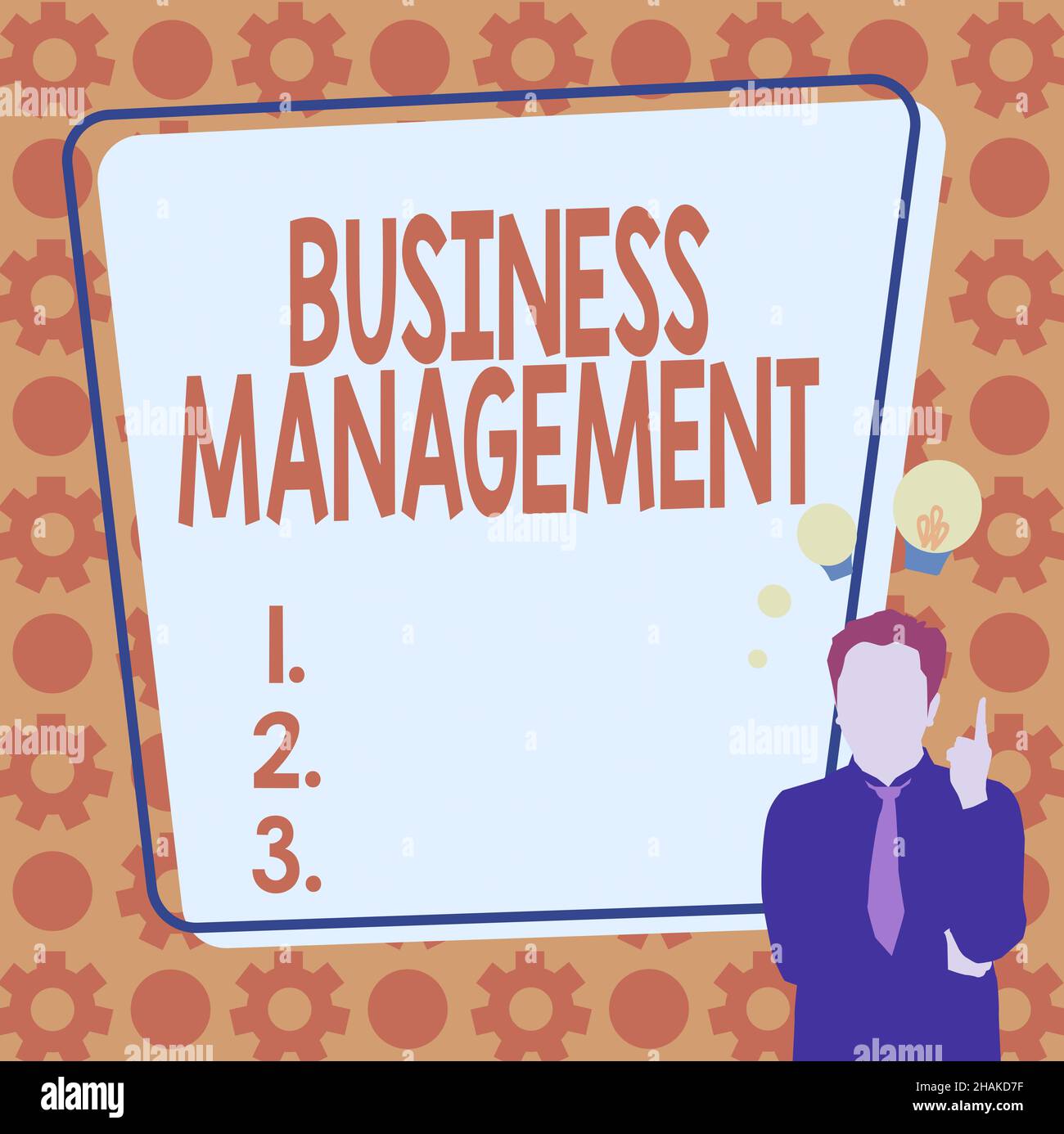 Conceptual display Business Management. Business showcase Overseeing Supervising Coordinating ...