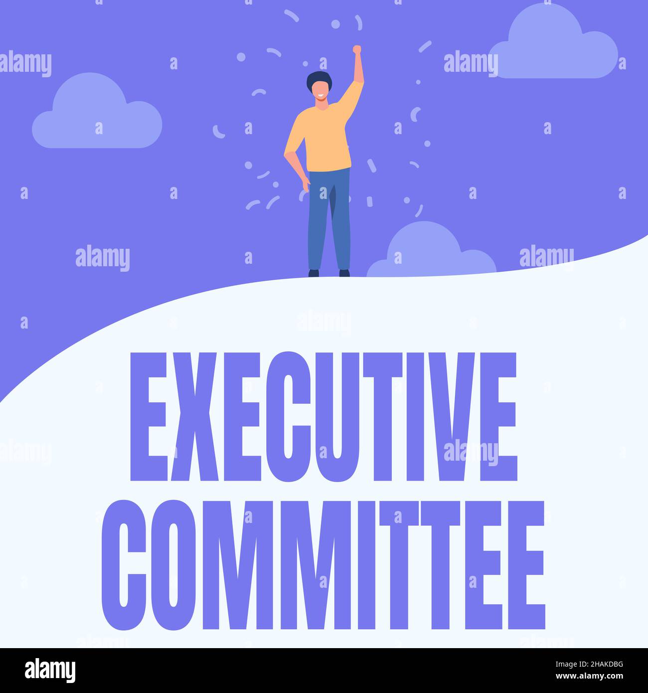 Hand writing sign Executive Committee. Business concept Group of ...