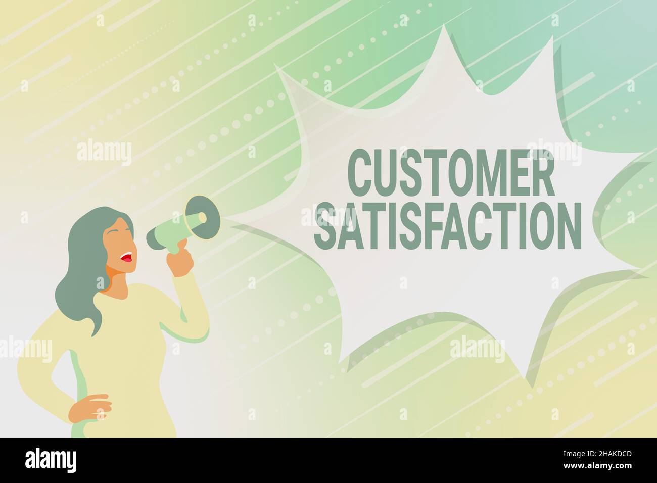 Text caption presenting Customer Satisfaction. Internet Concept Exceed Consumer Expectation ...