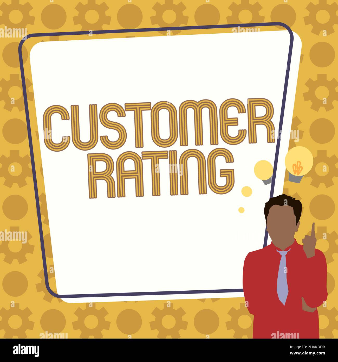 Text caption presenting Customer Rating. Conceptual photo Each point of ...