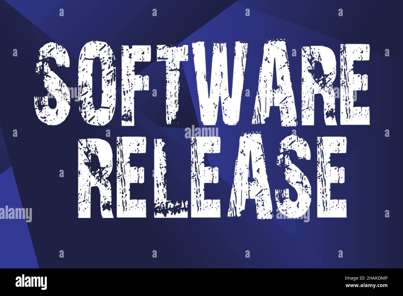 Text caption presenting Software Release. Concept meaning sum of stages ...