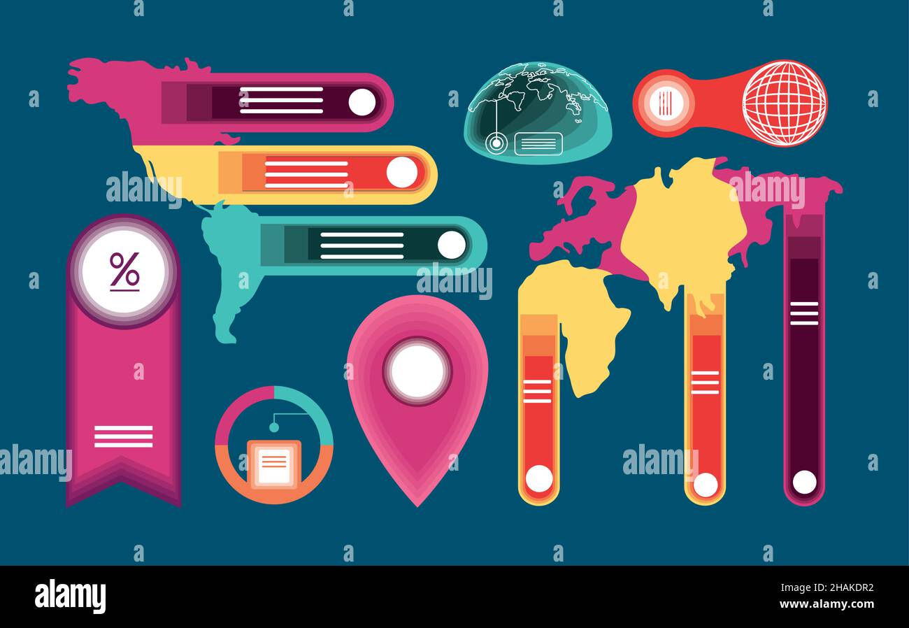 icons set infographic world Stock Vector Image & Art - Alamy