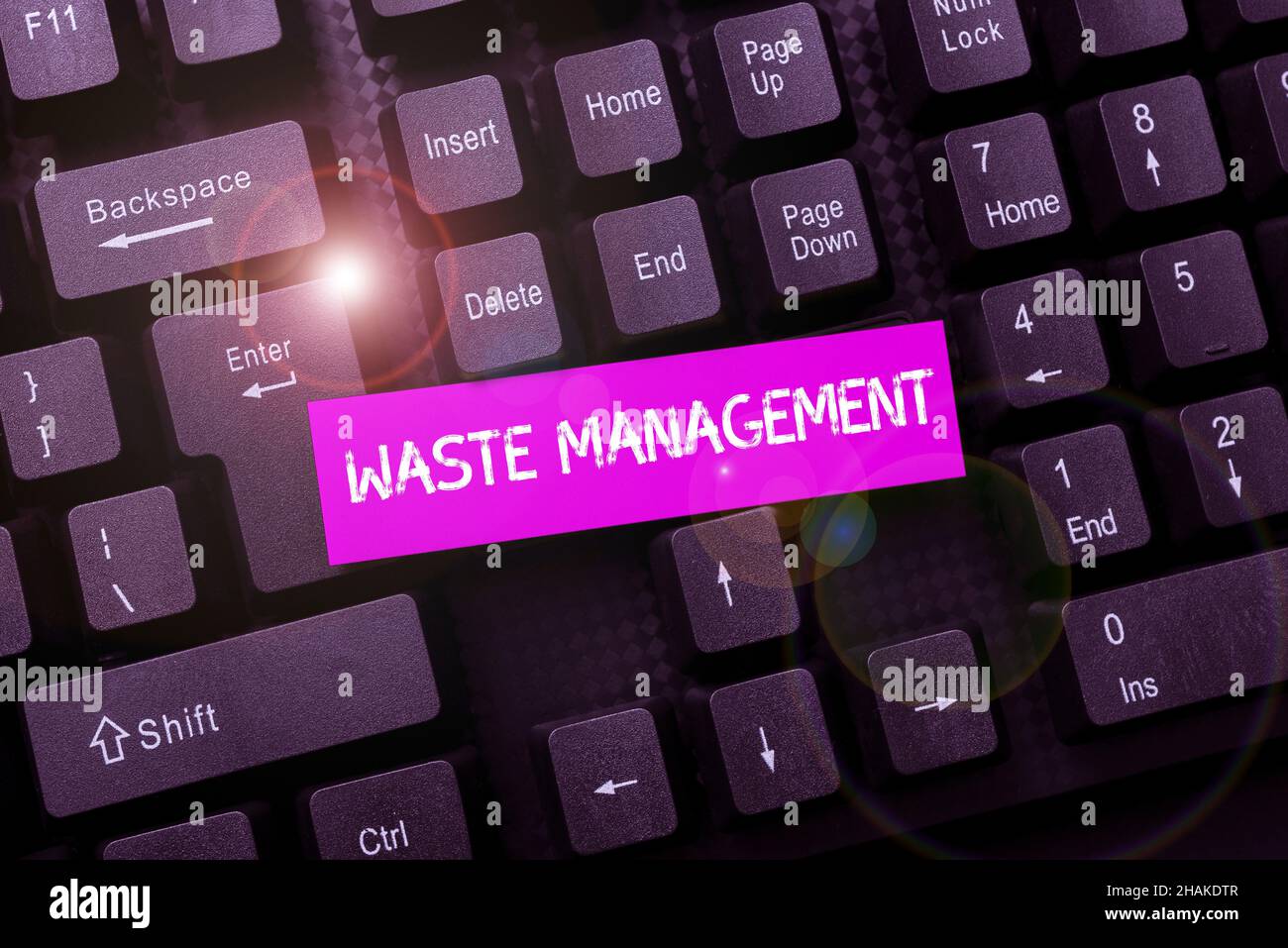 Handwriting text Waste Management. Business concept actions required ...