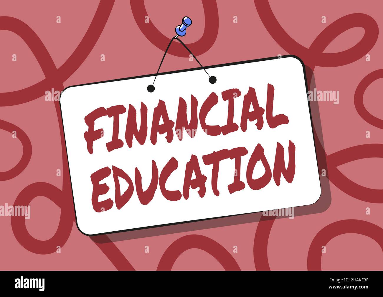 Text caption presenting Financial Education. Word Written on ...