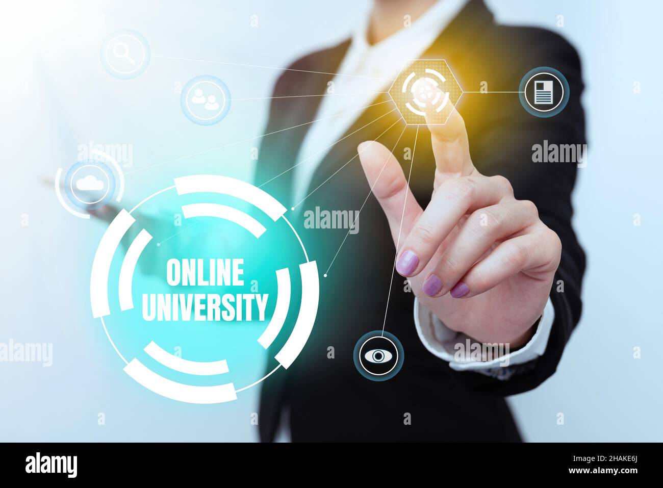 Inspiration showing sign Online University. Concept meaning Distance ...