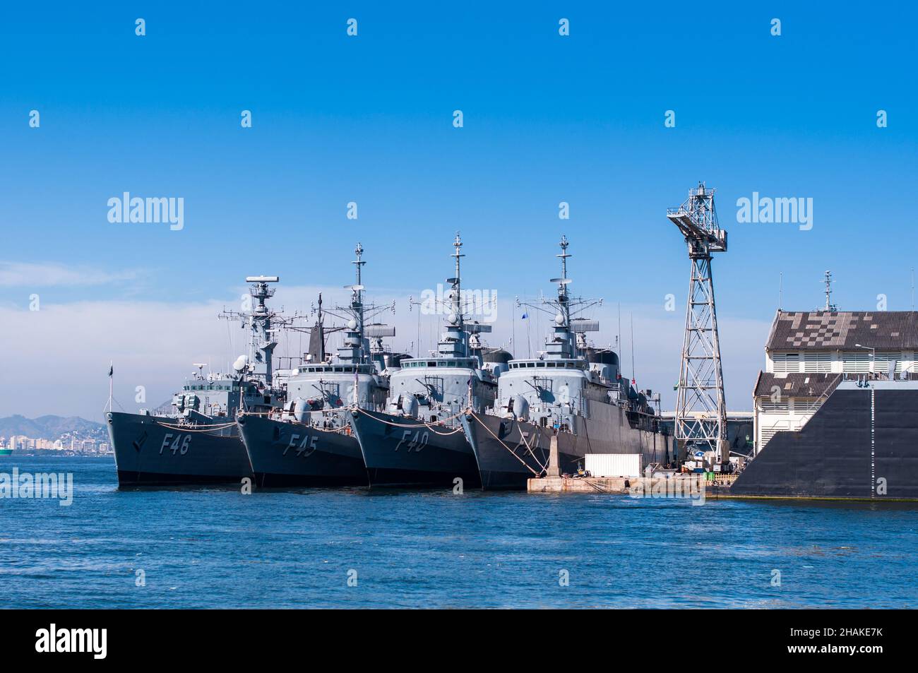 Rio de Janeiro, Brazil - August 9, 2018; Brazilian Navy warships ...