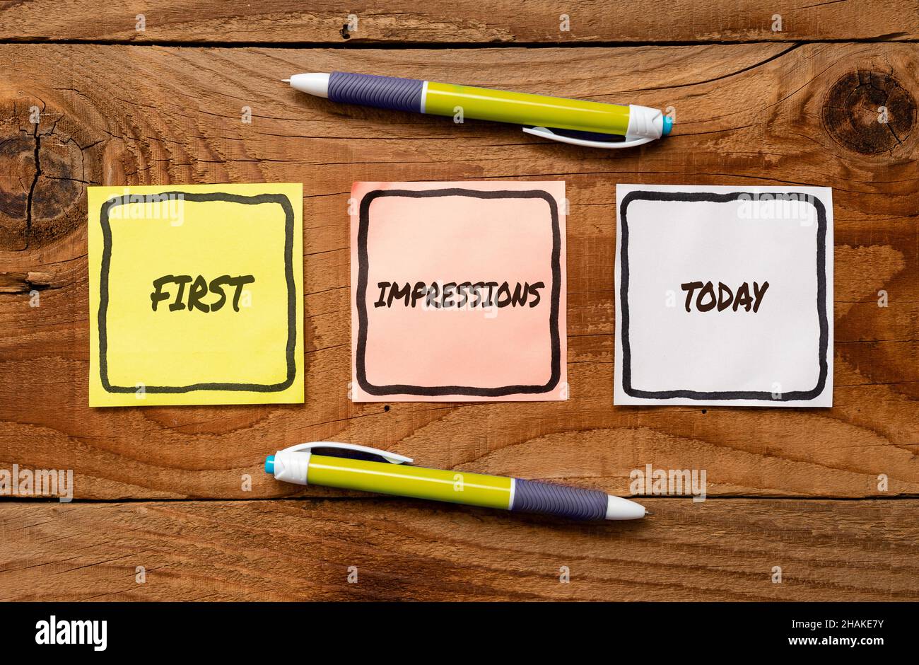 Handwriting text First Impressions. Word Written on What a person ...