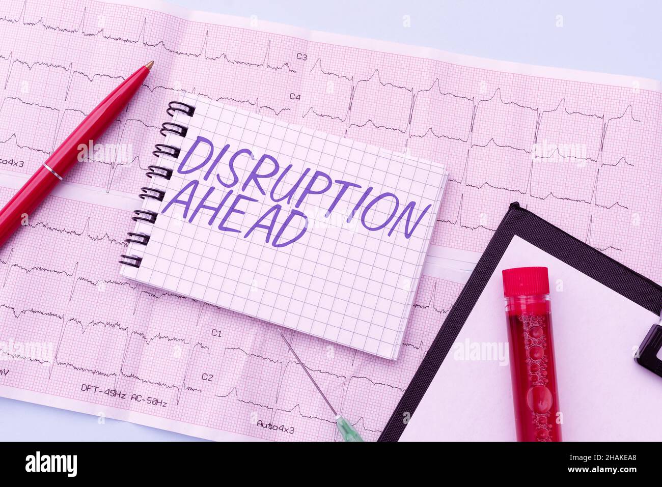 Inspiration showing sign Disruption Ahead. Internet Concept ...