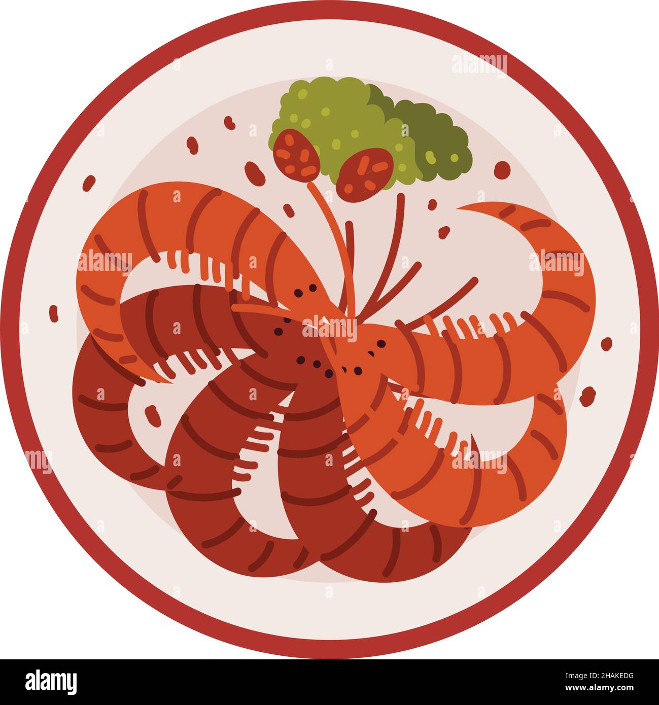 chinese food with shrimp Stock Vector Image & Art - Alamy