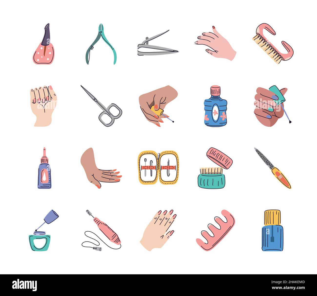 Nail scissors manicure nippers Stock Vector Images - Alamy