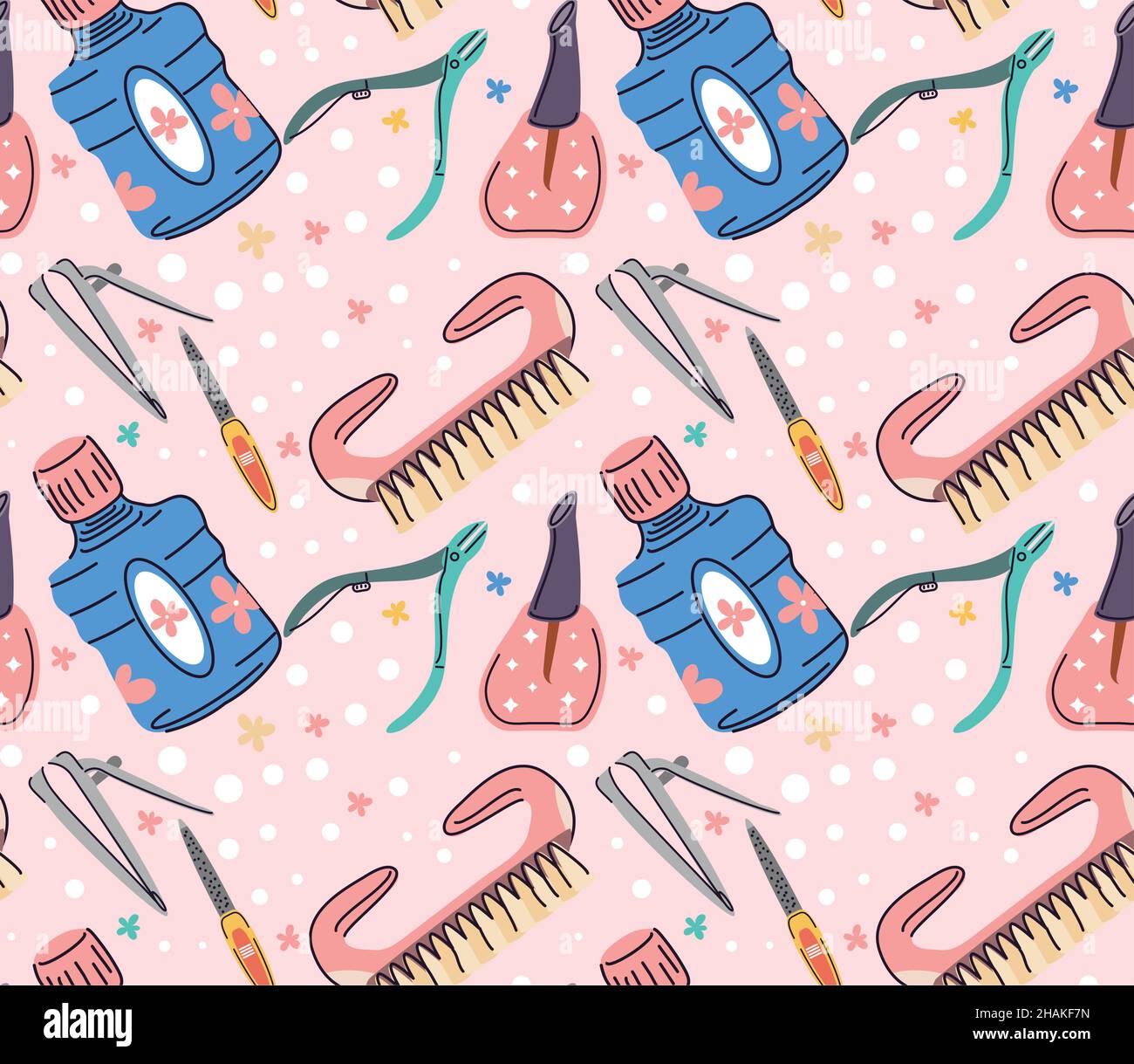 manicure tools background Stock Vector Image & Art - Alamy