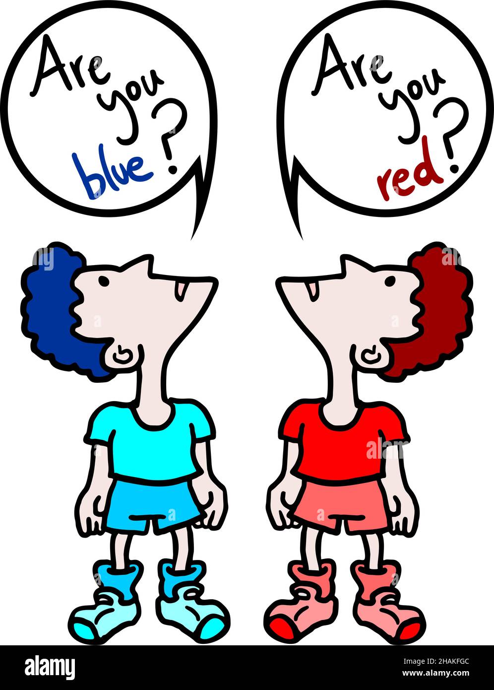 Red and blue think Stock Vector Image & Art - Alamy