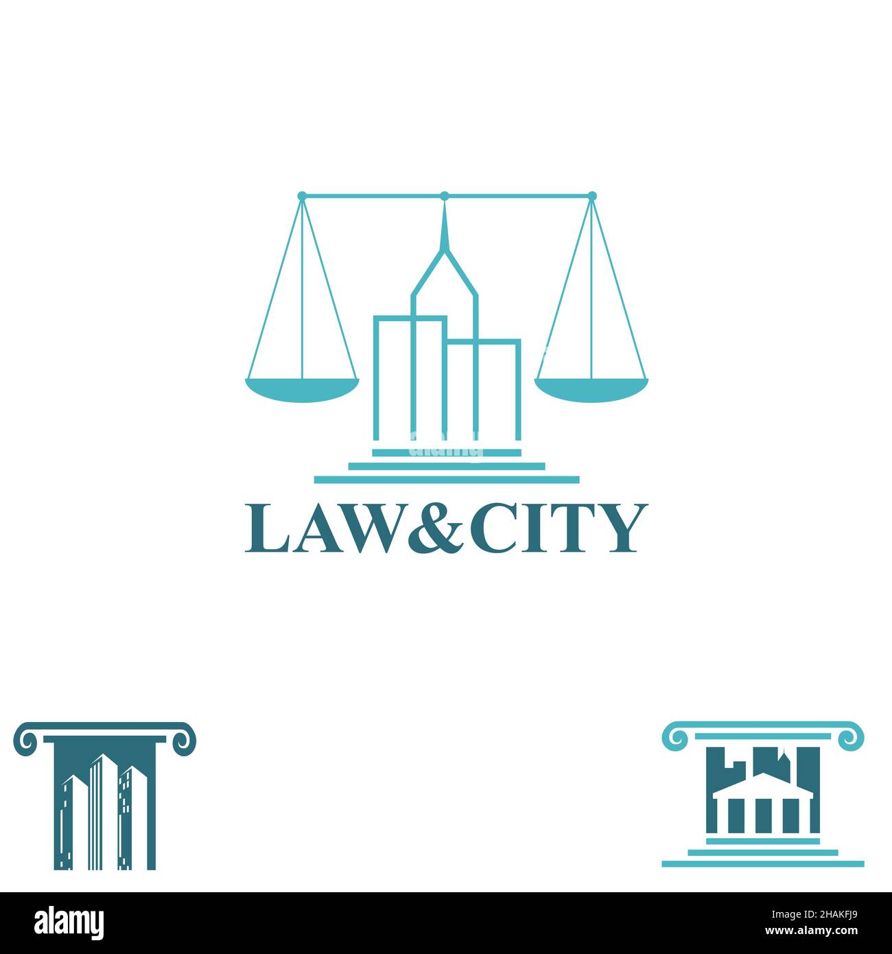 Law and City symbols set vector illustration Stock Vector Image & Art ...