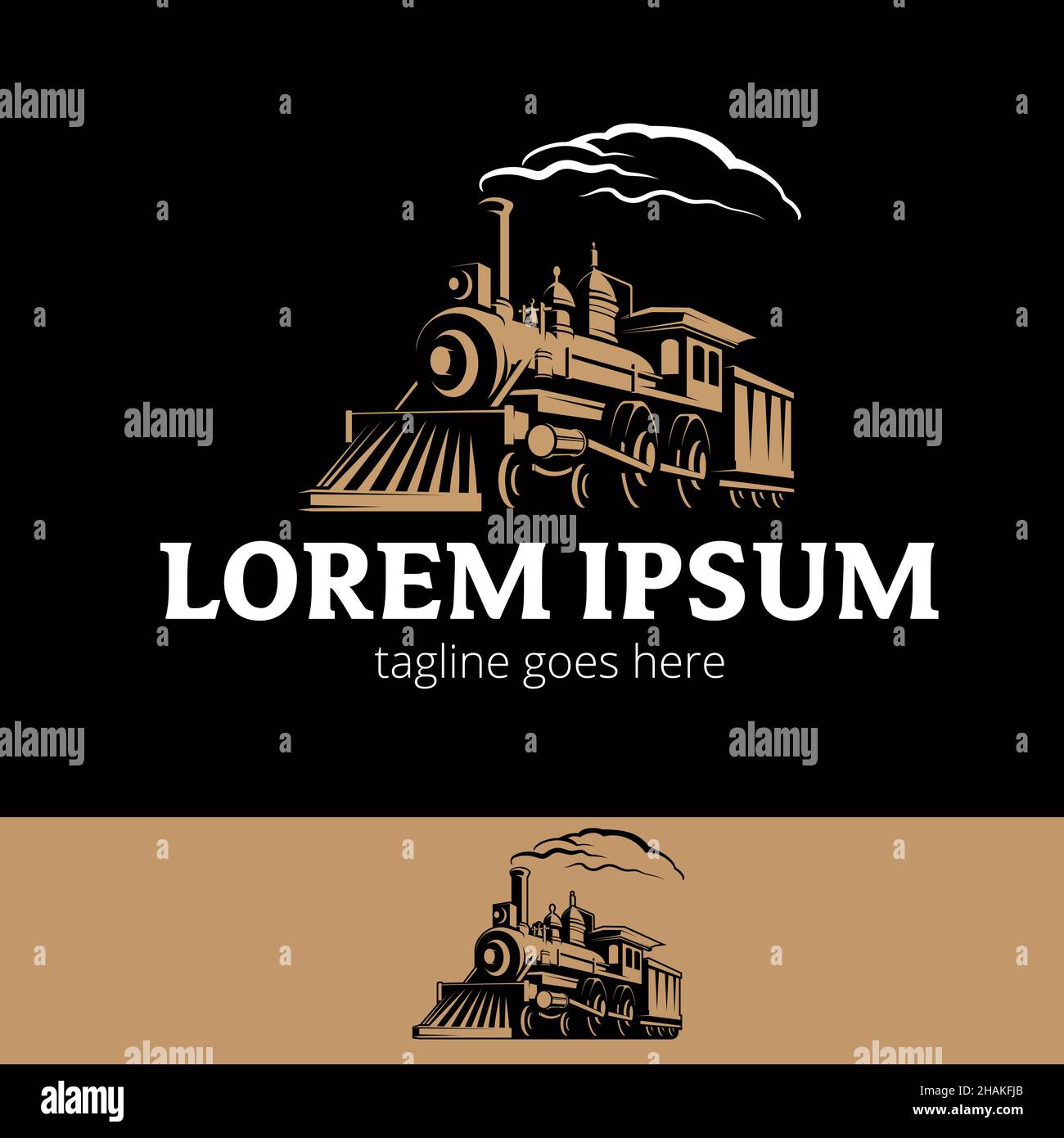 Steam Locomotive vintage style symbol vector illustration Stock Vector ...