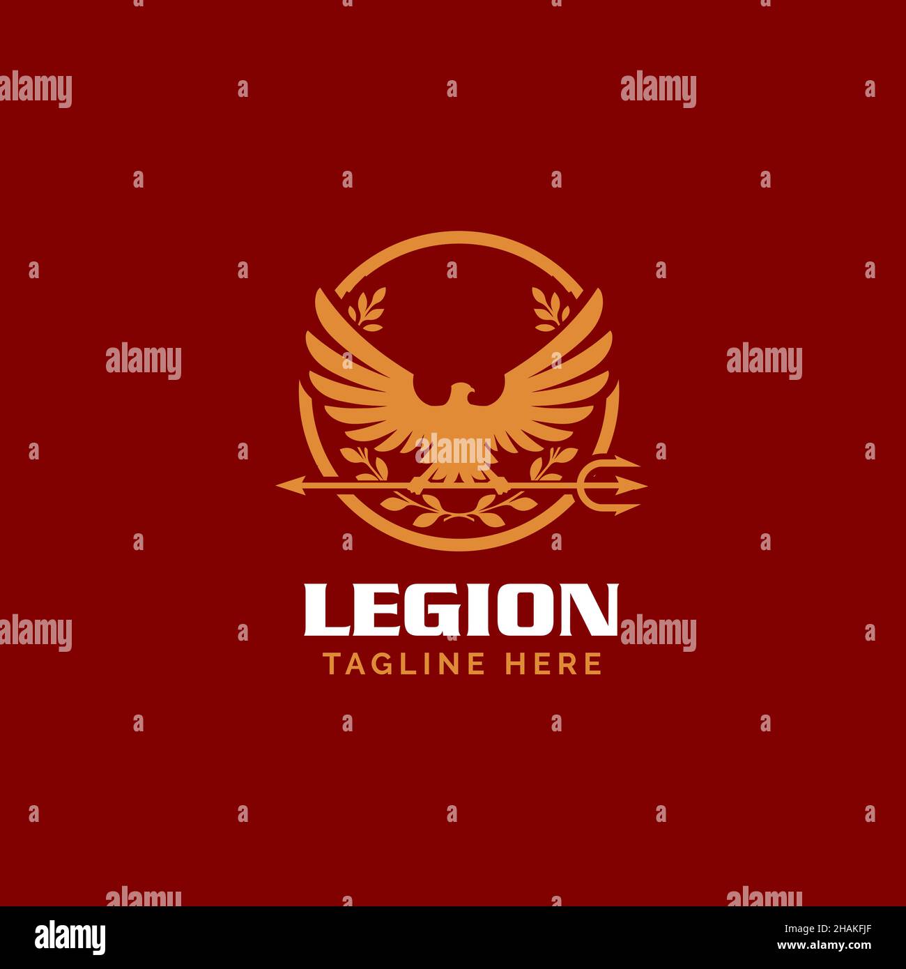 Roman Legionnaire Eagle symbol vector simple modern eagle and trident ...