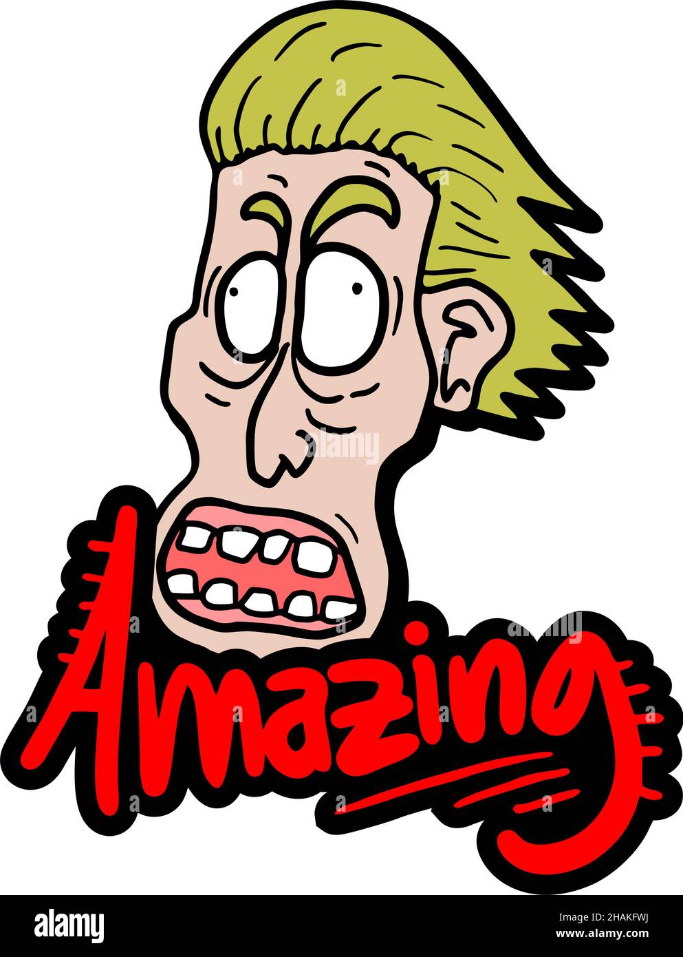 Close up crazy portrait Cut Out Stock Images & Pictures - Alamy