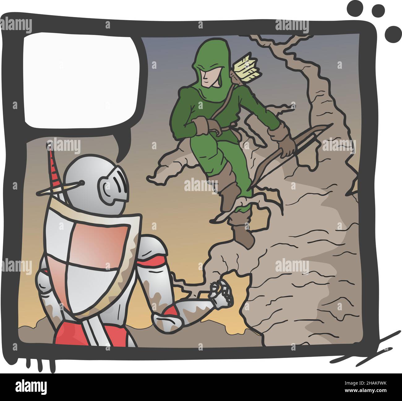 Cartoon helmet armor medieval war hi-res stock photography and images ...