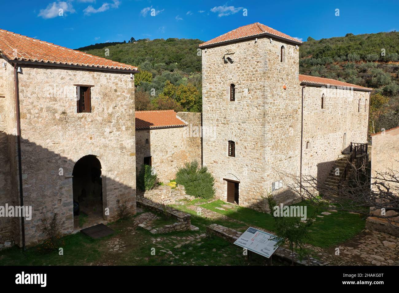 medieval house built with stone , wood and metal, architecture with ...