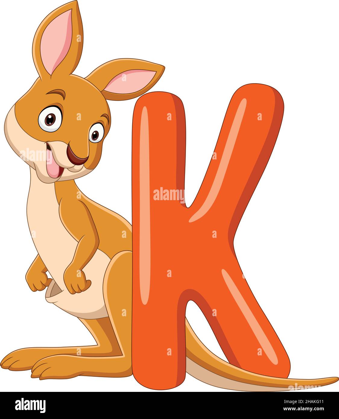 Alphabet letter K for Kangaroo Stock Vector Image & Art - Alamy