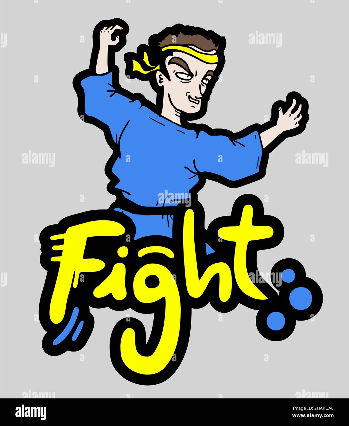 Fight label Stock Vector Images - Alamy