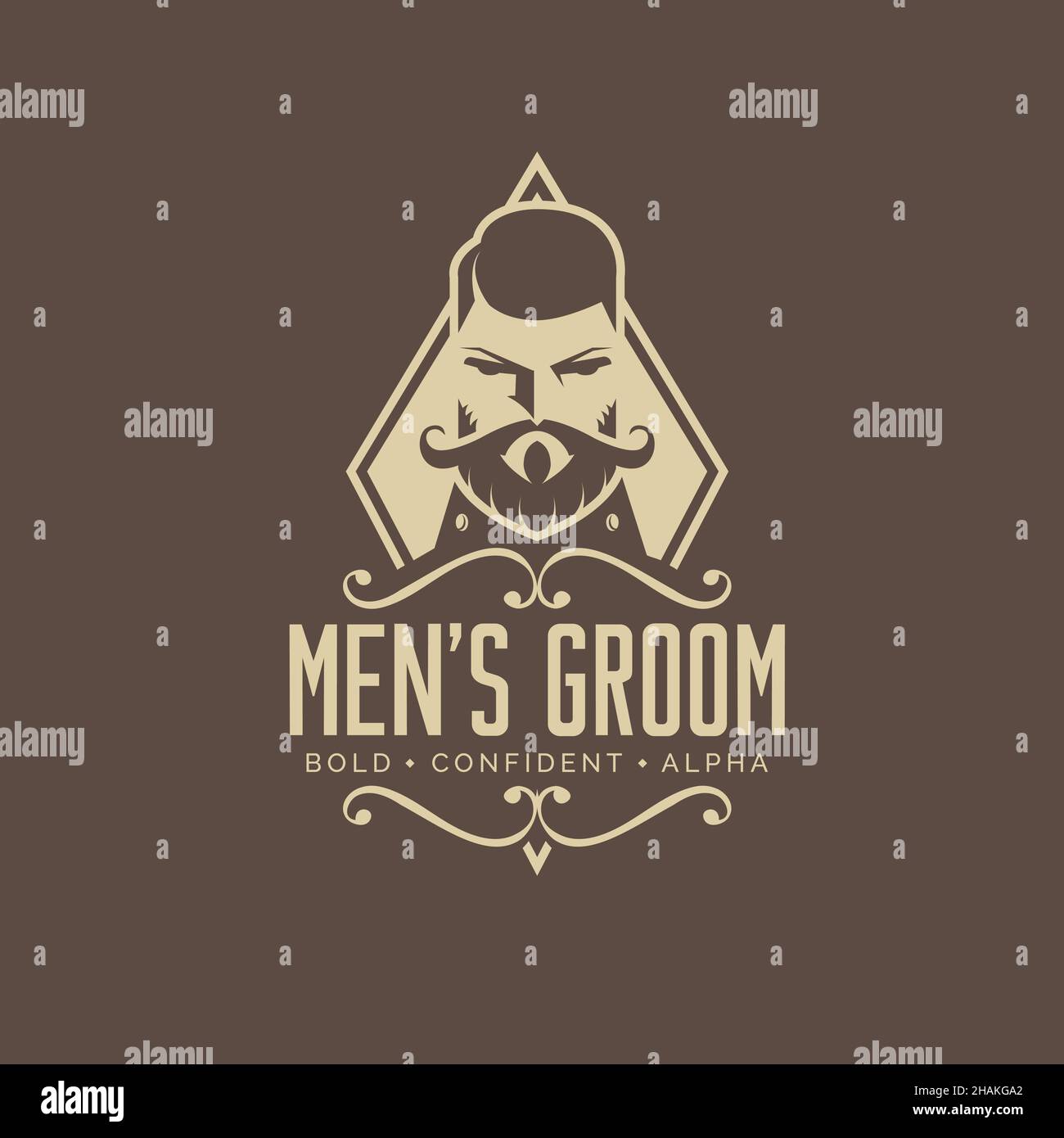 Men's groom logo design. vintage Stock Vector Image & Art - Alamy