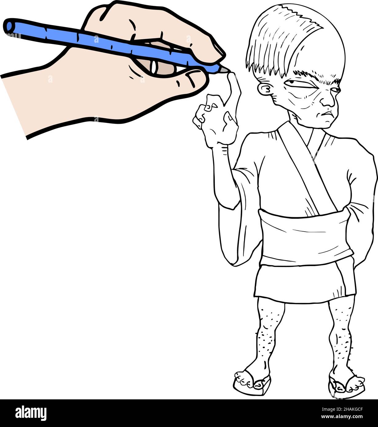 Portrait friendly funny person Stock Vector Images - Alamy