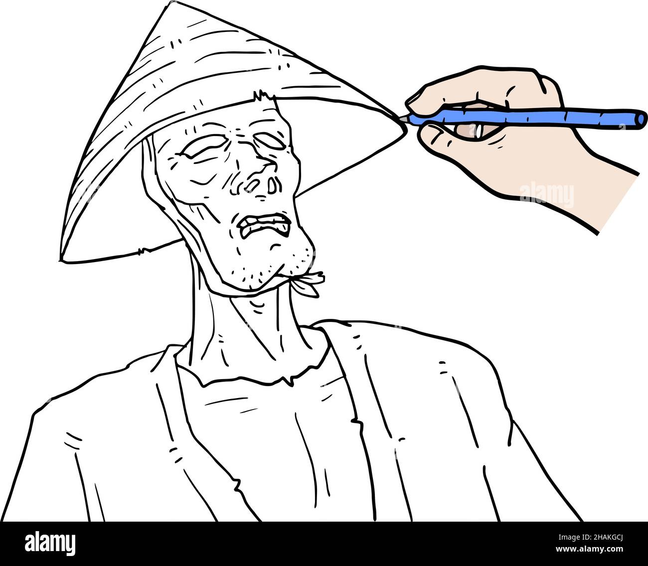 Chinese man illustration Stock Vector Image & Art - Alamy