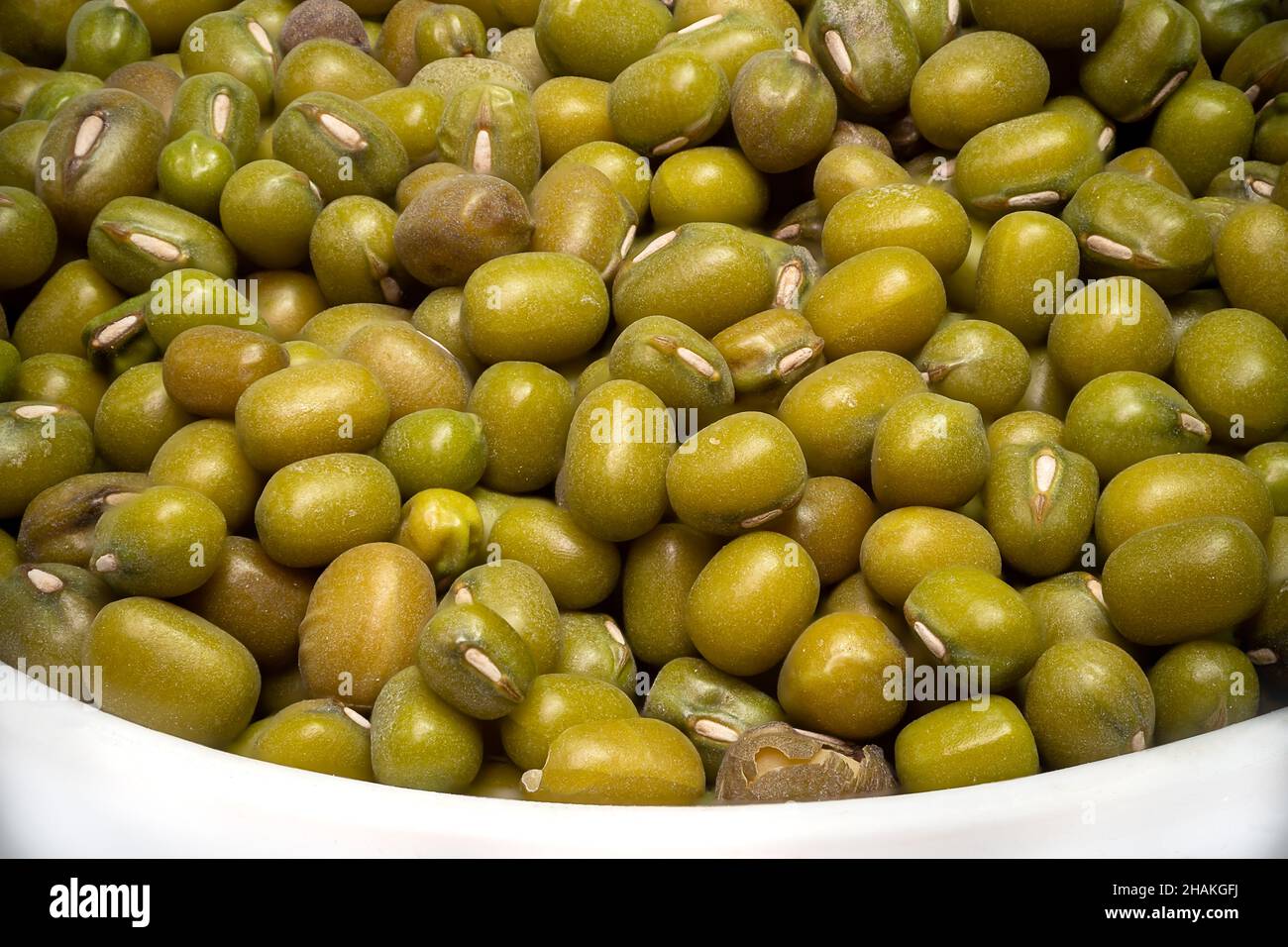 Heap of mung beans isolated on a white background Stock Photo - Alamy