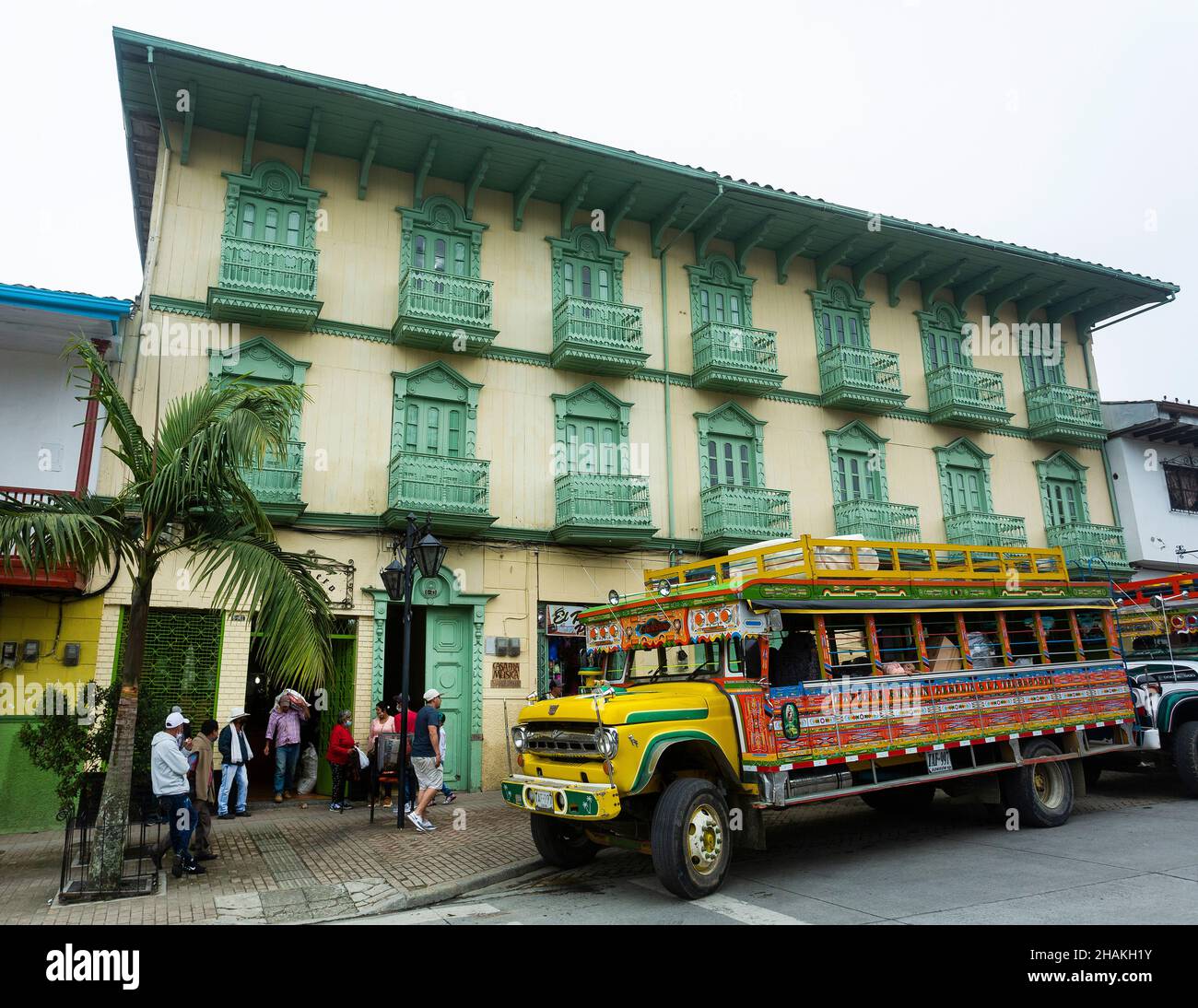 Sonson, Antioquia / Colombia - November 19, 2021. Chiva or ladder truck ...