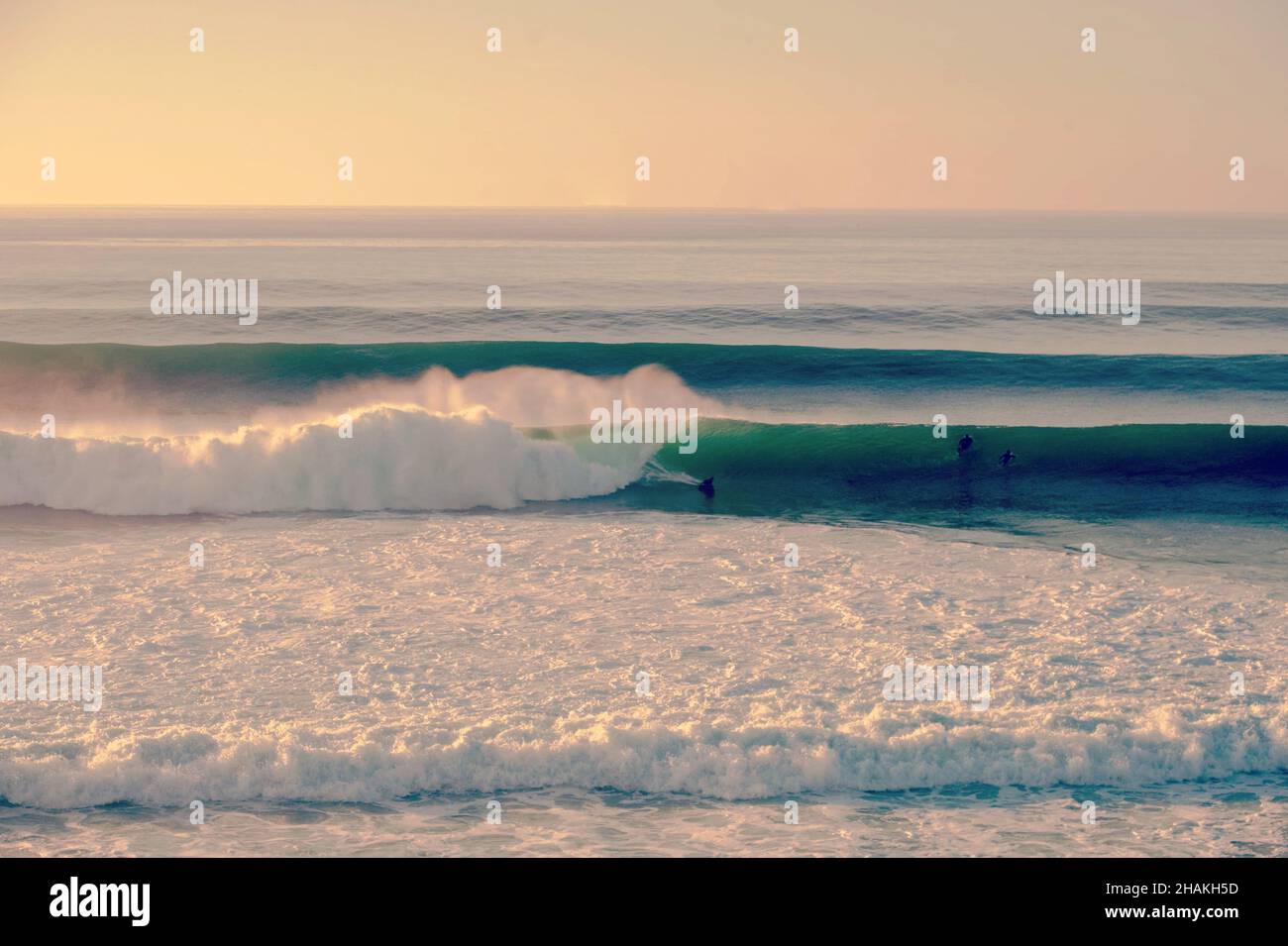 Fascinating seascape with heavy waves Stock Photo - Alamy