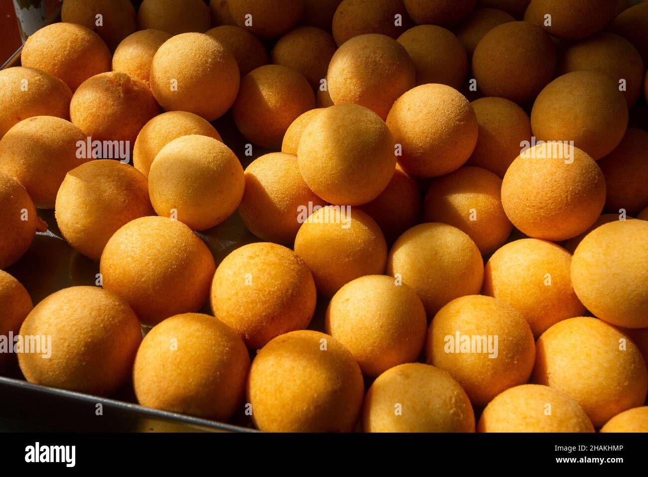 Colombian buñuelos, cheese balls and corn flour. Traditional food Stock ...
