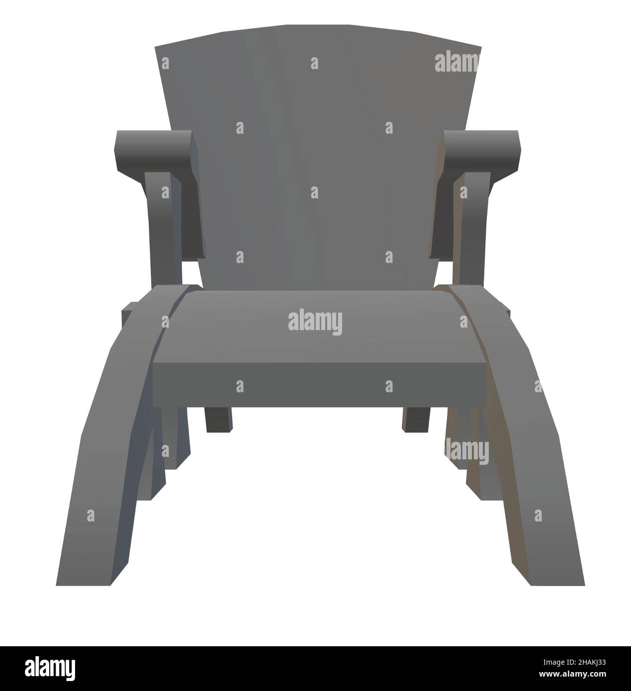 Solid Grey Adirondack Chair Stock Vector Image & Art - Alamy