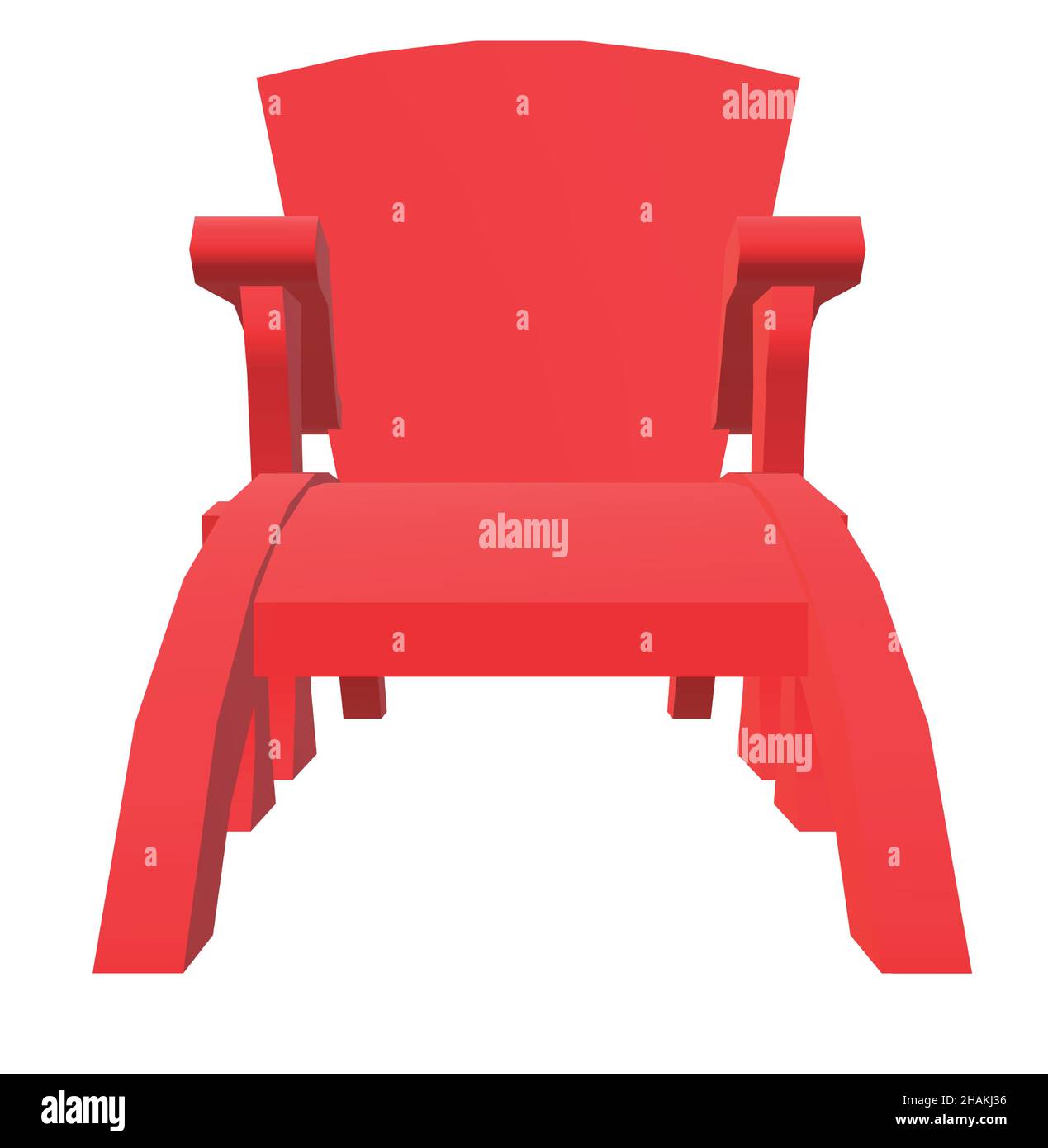 Solid Red Adirondack Chair Stock Vector Image & Art - Alamy