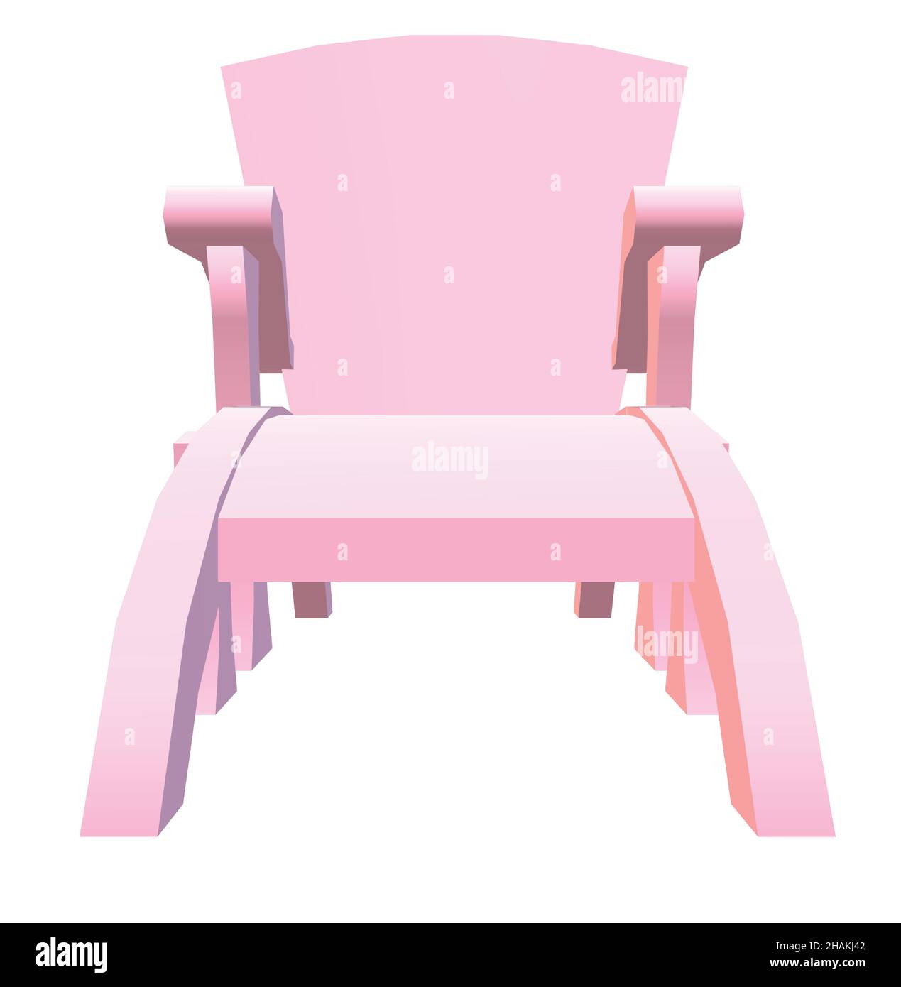 Solid Pink Rose Adirondack Chair Stock Vector Image & Art - Alamy