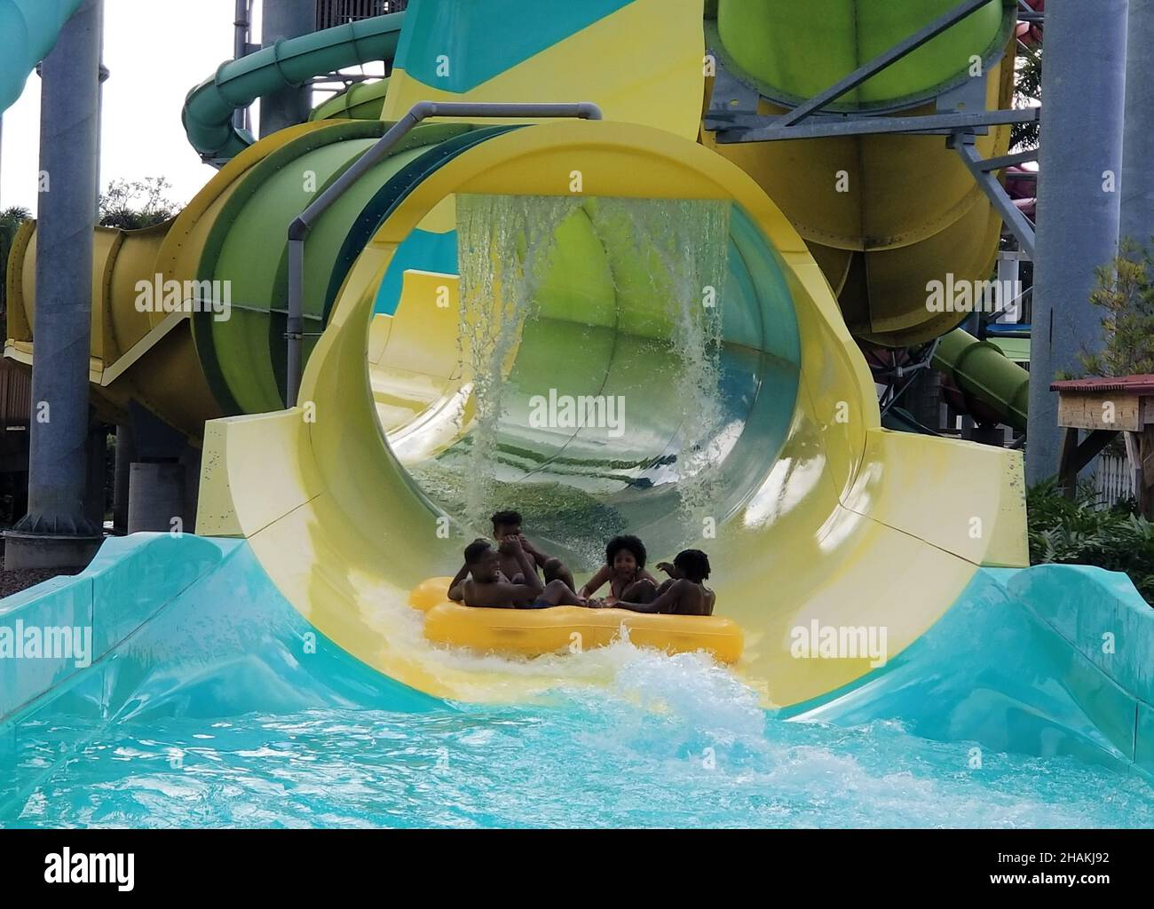 Tampa, Florida, U.S.A - November 4, 2021 - The water rides at Adventure ...