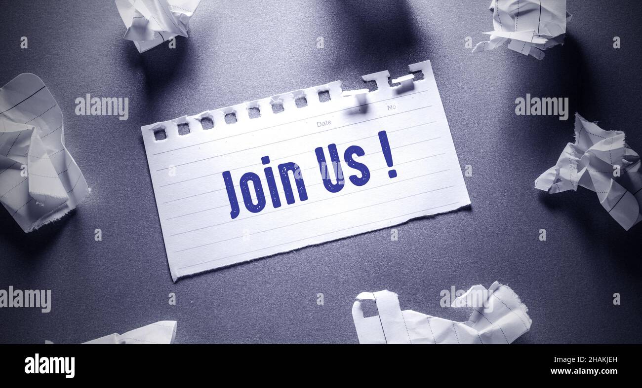 Join us words hi-res stock photography and images - Alamy