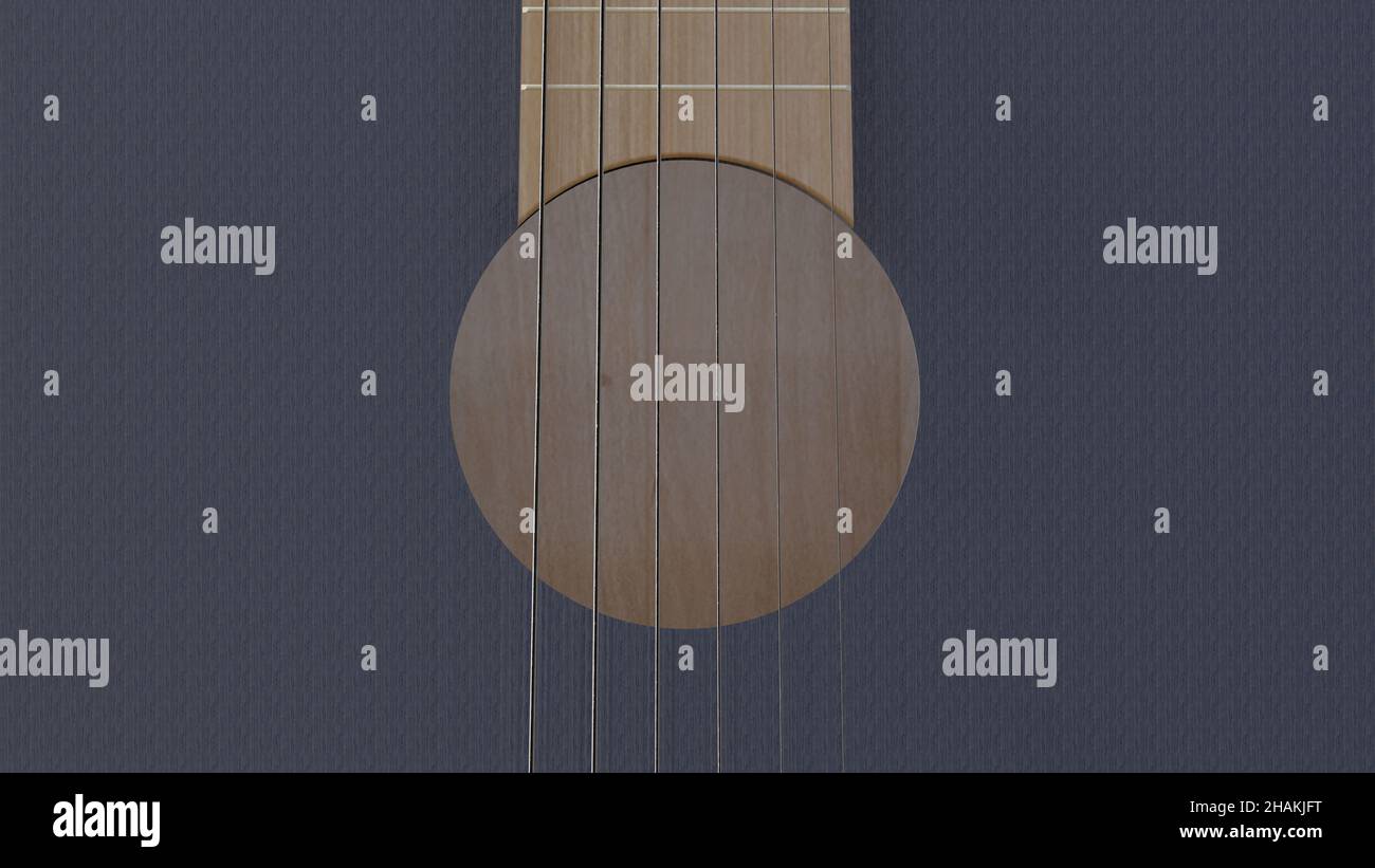 Detail of full body guitar fret strings bridge pins cap neck pegs cap ...