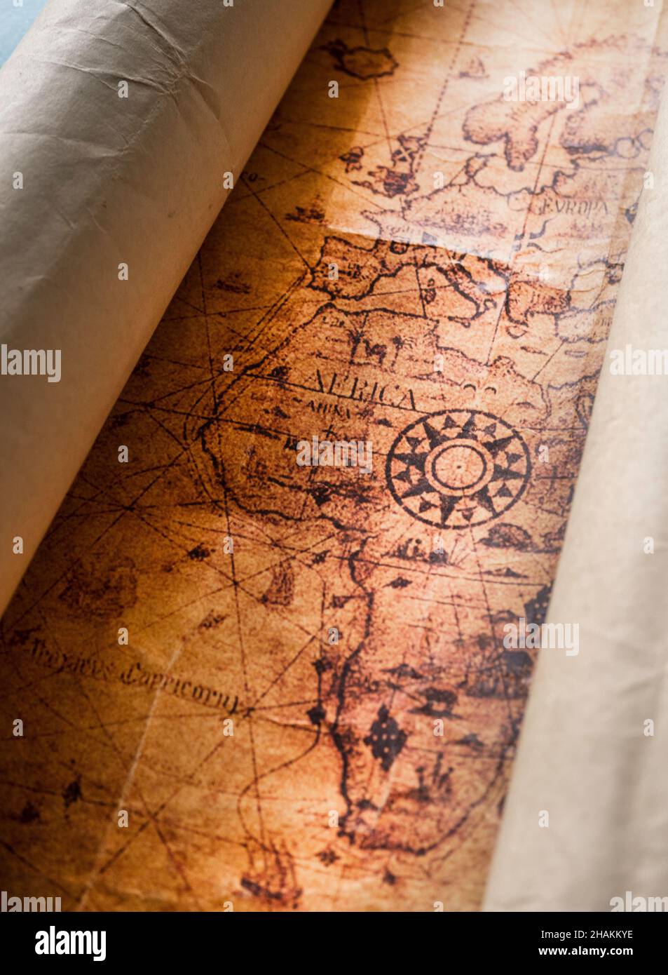 Close up of a very old map Stock Photo - Alamy