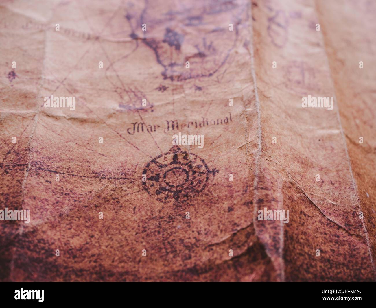 Close up of a very old map Stock Photo - Alamy