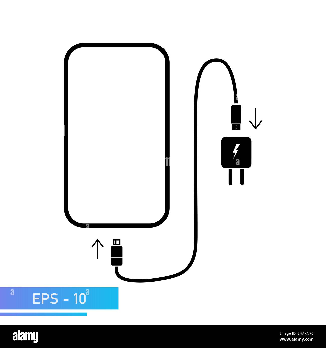 Instructions for charging a smartphone. Connection diagram of the ...