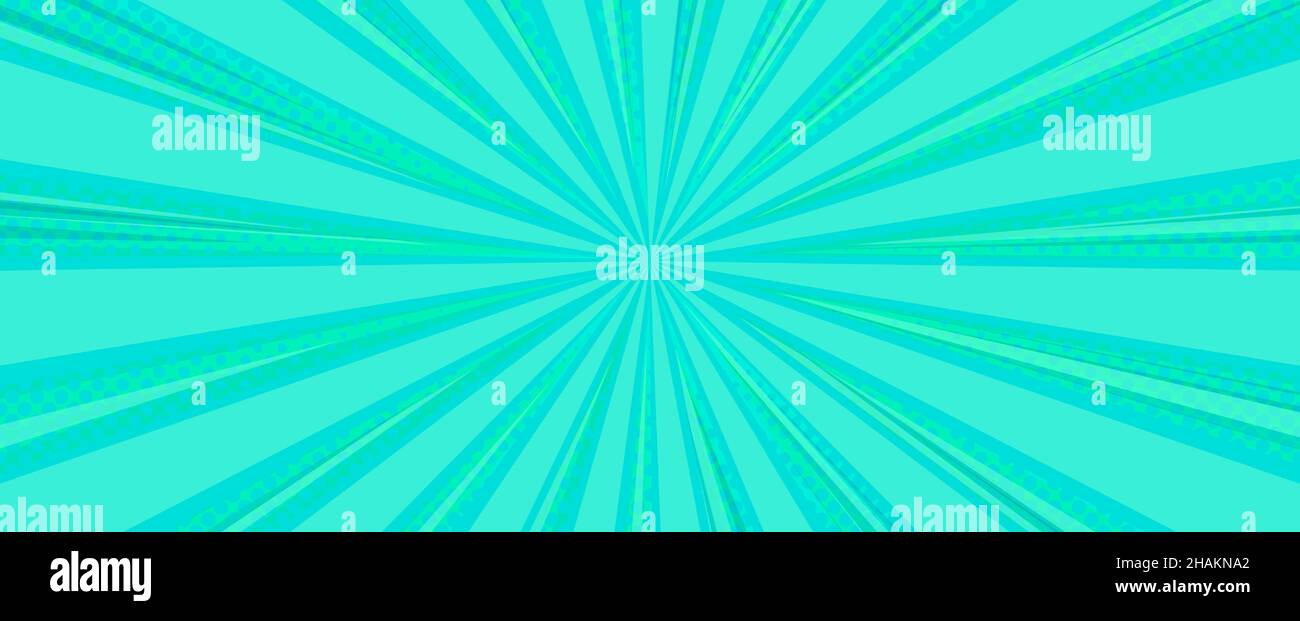 Halftone comic background. Turquoise wallpaper template with superhero ...