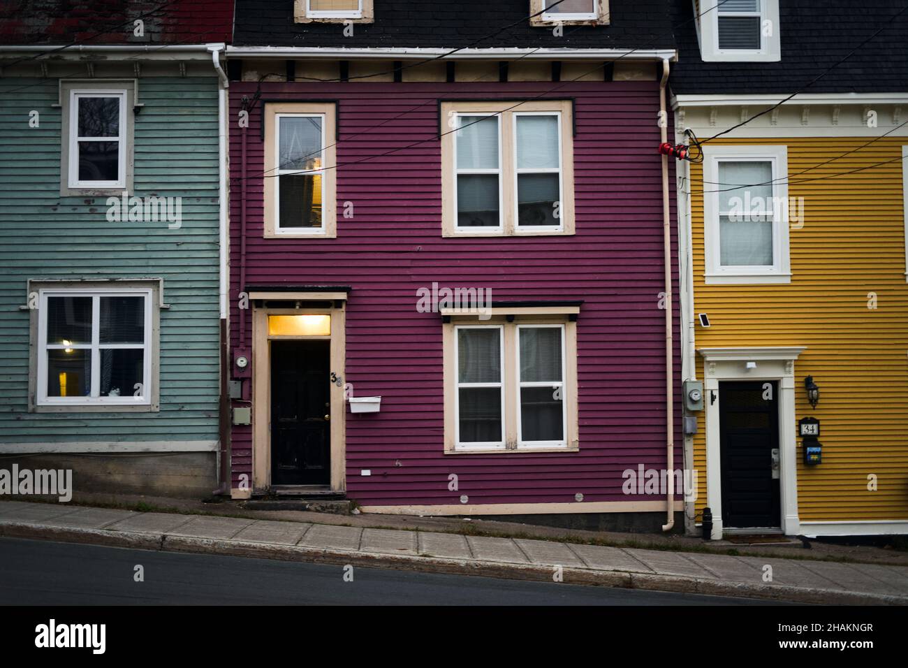 Colorful homes in St. John's, Newfoundland Stock Photo - Alamy