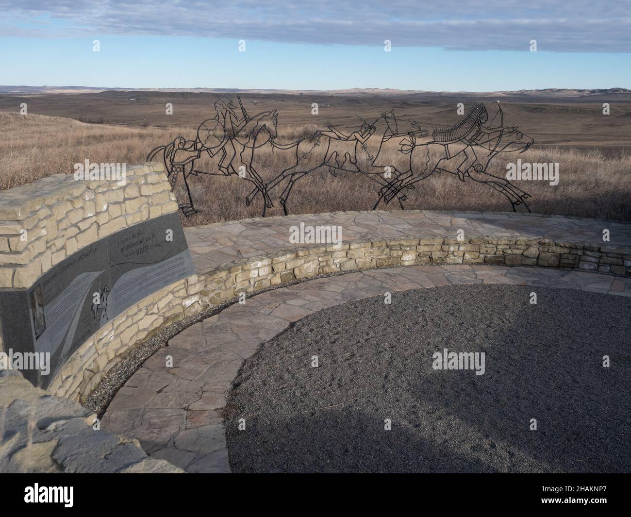 High angle view of the Spirit Gate and Oglala Sioux artist, Colleen ...